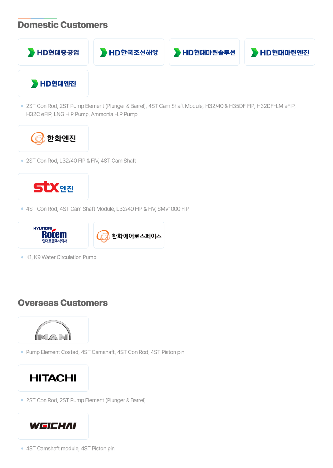 Main Customers - PRETECH